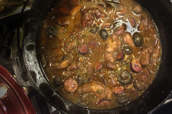 Squirrel Stew is rich and flavorful with a hit of Cajun spice.